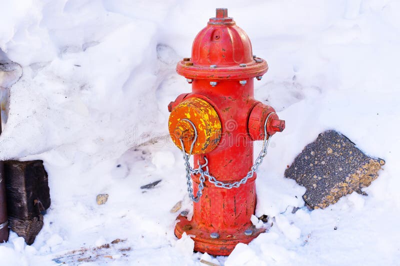 Clear Access To Fire Hydrant after Snow Removal Stock Image - Image of ...
