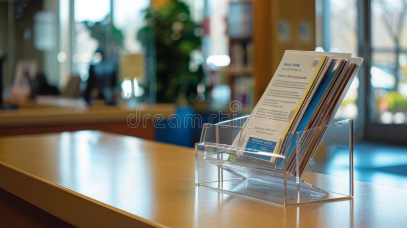 Clear Acrylic Brochure Holders for Easy Viewing Stock Illustration ...