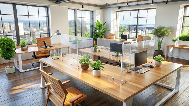 Acrylic Desk Divider Stock Illustrations – 19 Acrylic Desk Divider ...