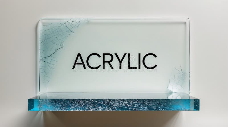 Textured Acrylic Display Highlighting the Word Acrylic with a Unique ...