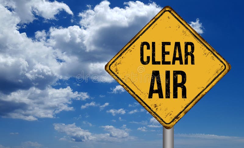Clear Air Metallic Vintage Sign Stock Image - Image of nature, poster ...