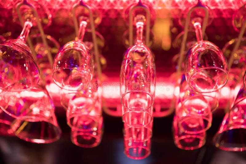 Clear alcohol glasses stock photo. Image of clean, sparking - 115201858