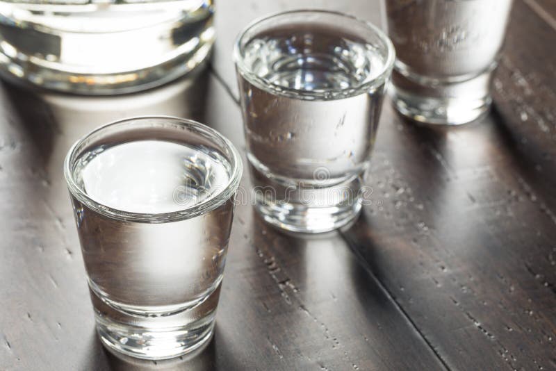 Clear Alcoholic Russian Vodka Shots Stock Image - Image of fresh, cold ...