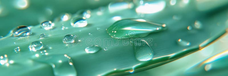 Clear Aloe Gel Showcasing Smooth Texture and Unique Light Refraction ...