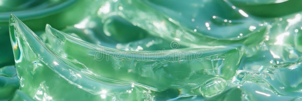 Clear Aloe Gel with Smooth Texture and Light Refraction Displays Unique ...