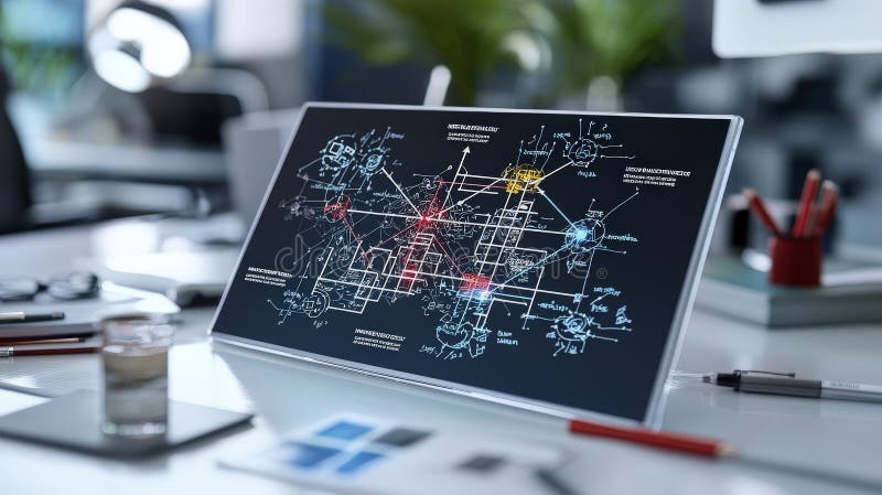 Clear Ansoff Matrix Diagram Displayed on Screen in Modern Office ...
