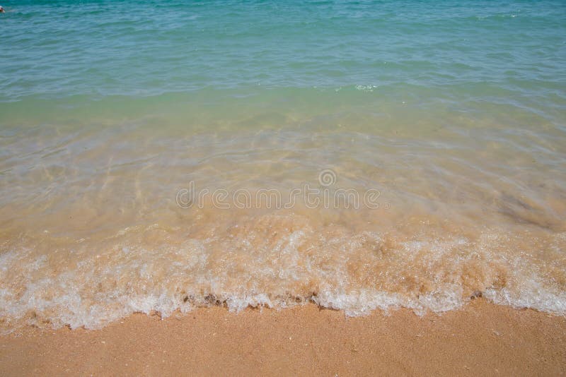 Clear Azure Water on the Beach with Sand Stock Photo - Image of sandy ...