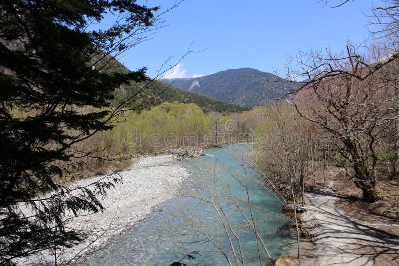 The Clear Azusa River in Kamikochi, Japan Stock Photo - Image of japan ...