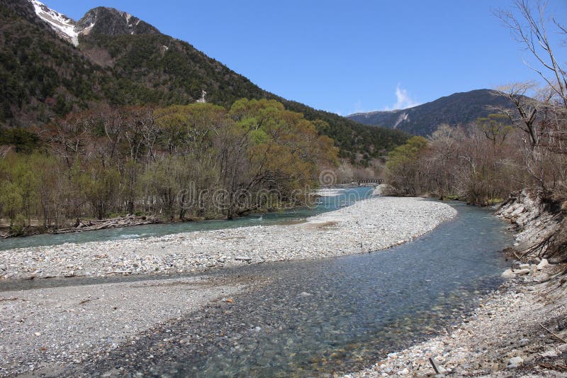 The Clear Azusa River in Kamikochi, Japan Stock Image - Image of water ...