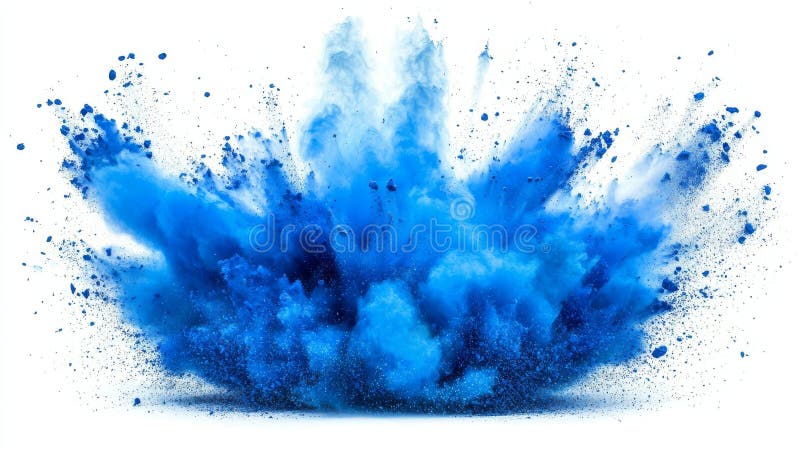 On a Clear Background, a Closeup Illustration Captures an Abstract Blue ...