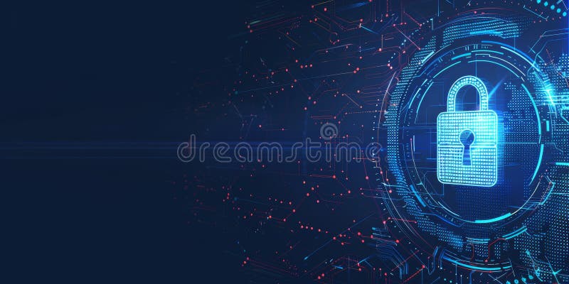 Clear Background with Room for Cybersecurity Messages. Stock ...