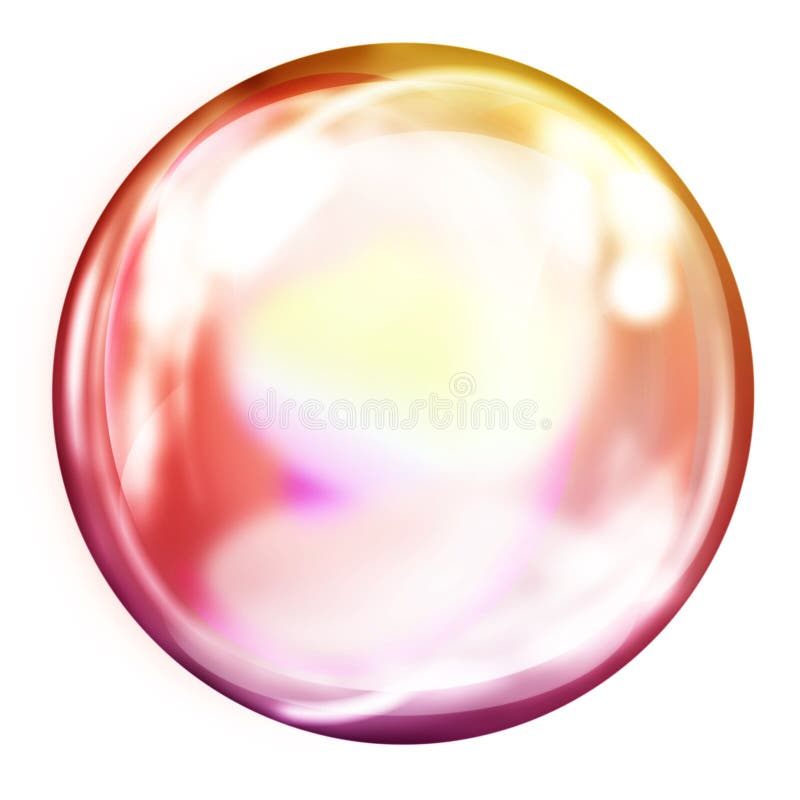 Clear Ball on White Background Stock Illustration - Illustration of ...