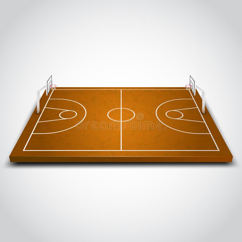 Clear basketball field stock vector. Illustration of area - 49552350