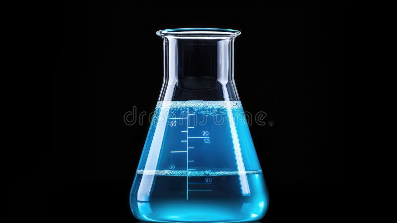 Clear Beaker White Background Stock Illustration - Illustration of test ...