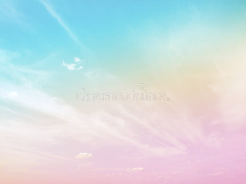 Pastel Rainbow Cloud Background Stock Photo - Image of skyscape ...
