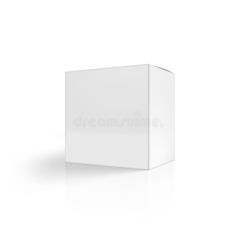 Clear Big Cardboard Box on White Background Stock Vector - Illustration ...