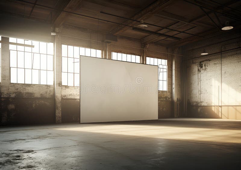 Clear Billboard and Poster Mockup, Mockup of an Empty Blank Poster in a ...