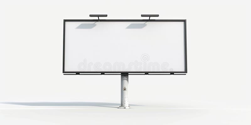 Clear Billboard and Wall Poster Mockup Isolated on White Background ...