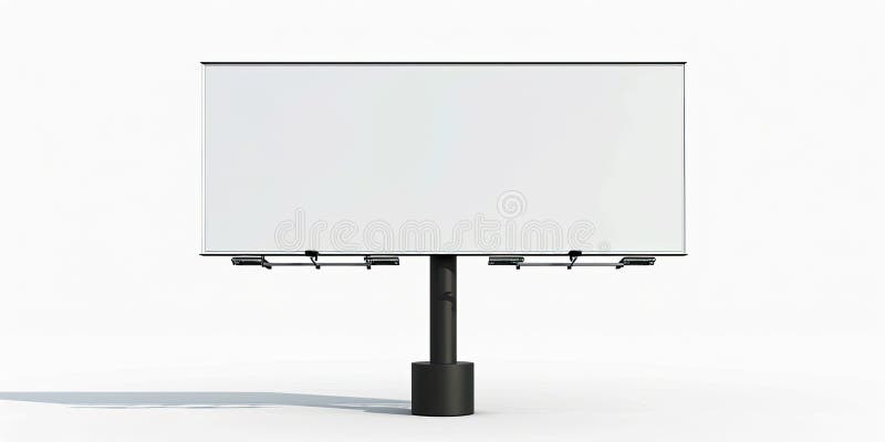 Clear Billboard and Wall Poster Mockup Isolated on White Background ...