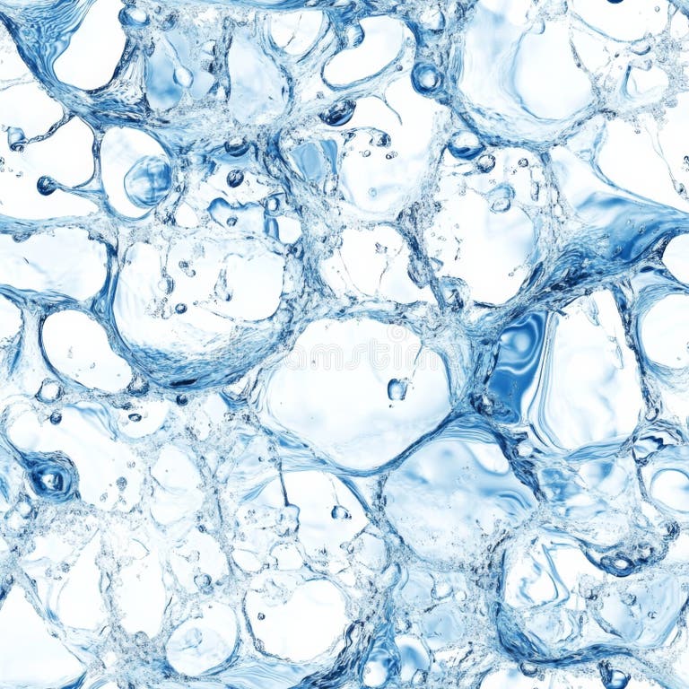 Clear Blue Bubbles Pattern with Transparent Fluid Design and Abstract ...