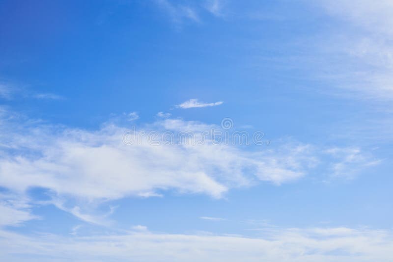 Clear Blue Daytime Sky with Soft, Fluffy White Clouds Creating a Serene ...