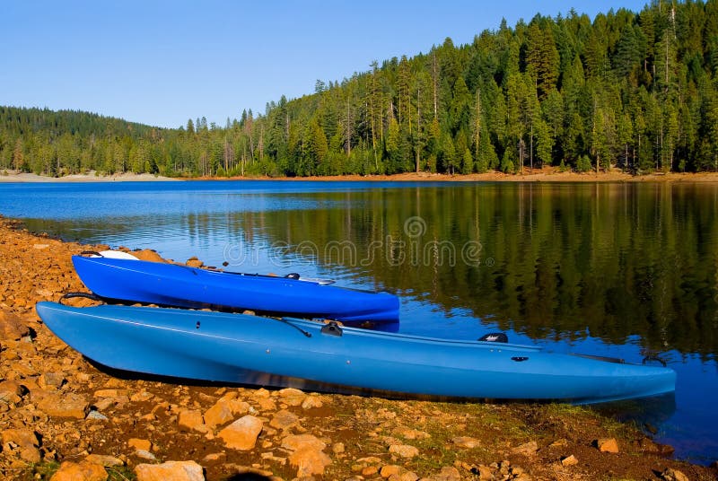 Clear Blue Lake in Northern California Stock Photo - Image of dramatic ...