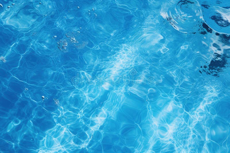 Clear Blue Ocean Water with Calm Wave Stock Illustration - Illustration ...