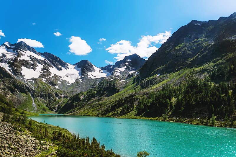 Clear Blue River in Mountains Stock Image - Image of scenery, tourism ...