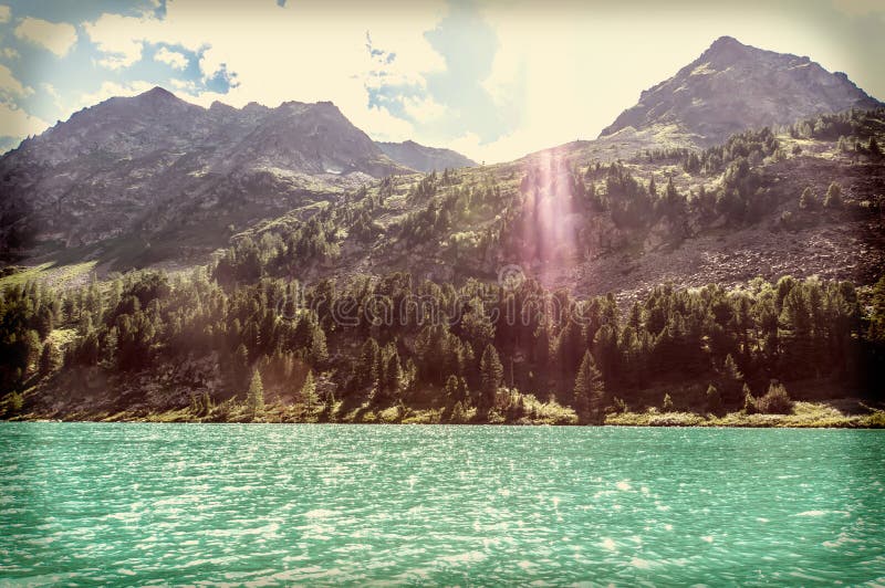 Clear Blue River in Mountains Stock Photo - Image of tourism, color ...