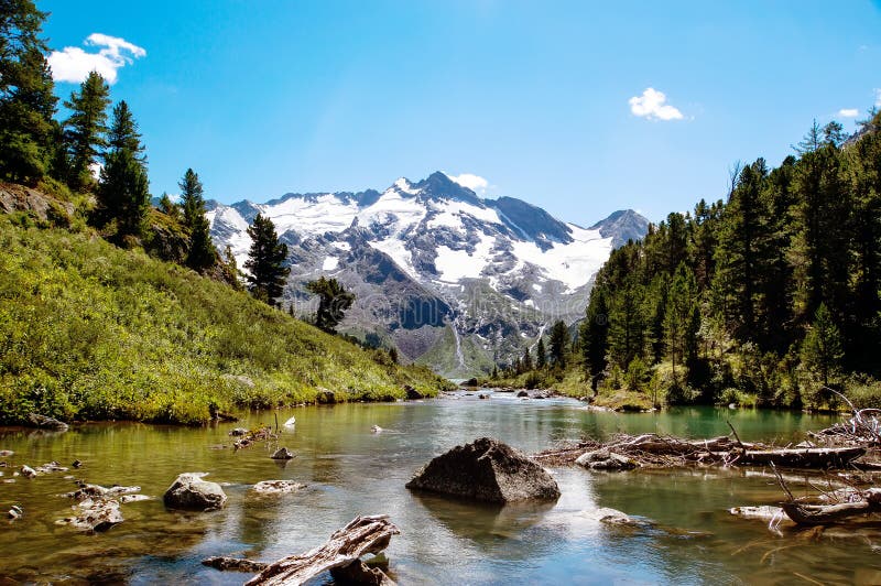 Clear Blue River in Mountains Stock Photo - Image of blue, forest: 98084008