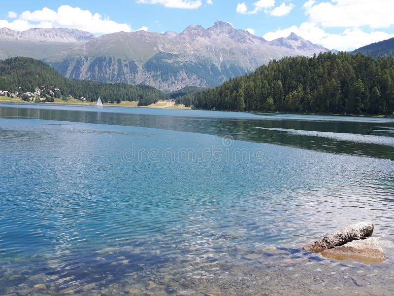 Clear blue river, nature stock photo. Image of nature - 184241726