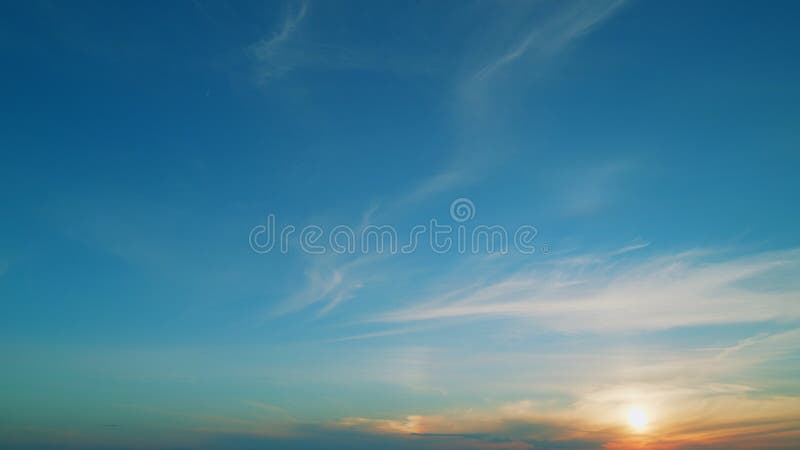 Clear Blue Sky Background during Sunset Time. Sky Texture, Abstract ...