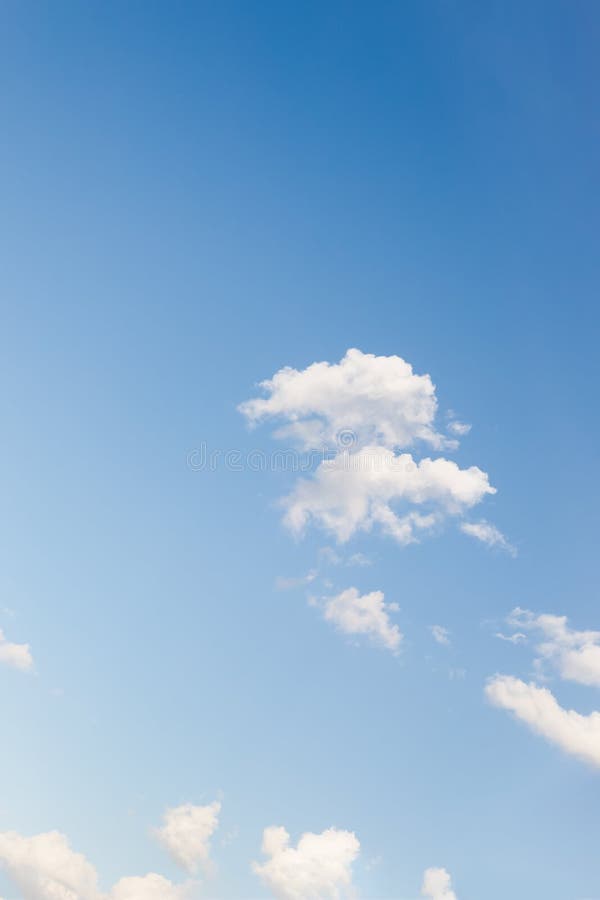 Clear Blue Sky and Beautiful Small White Clouds Stock Photo - Image of ...