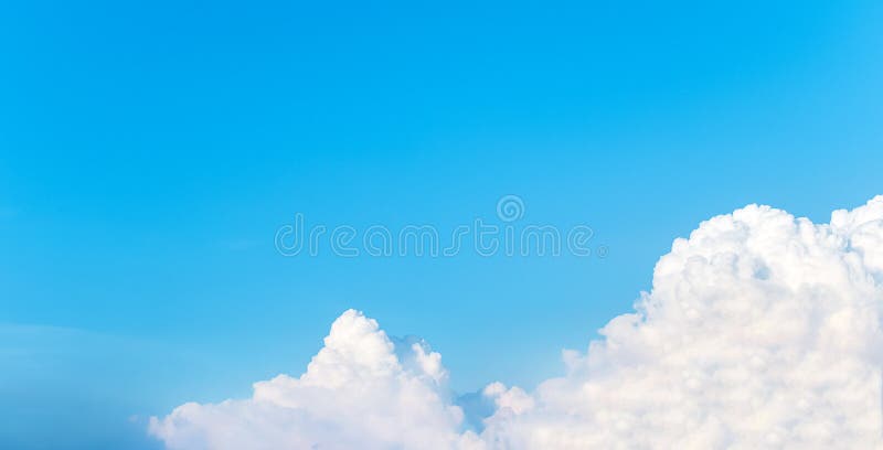 Clear Blue Sky with Cloud As Frame Used As Template To Input Text Stock ...