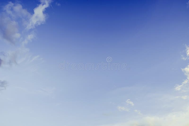 The Clear Blue Sky in the Evening Stock Image - Image of colors, color ...