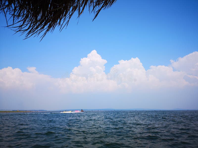 Clear Blue Sky, Good Weather, Clear Water and Cool Flow. Stock Image ...