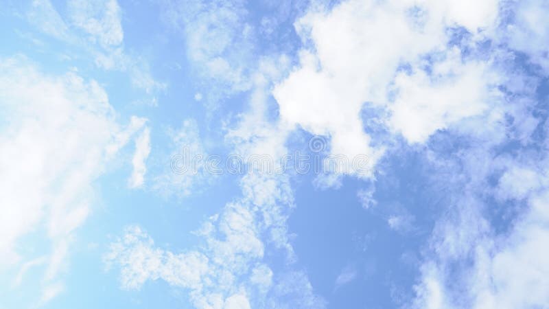 Clear Blue Sky, with Little Clouds, on a Clear Sunny Day Stock Photo ...