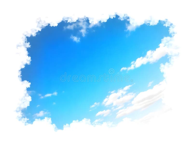 A Clear Blue Sky with Scattered Clouds. a Serene Horizontal Skyscape ...