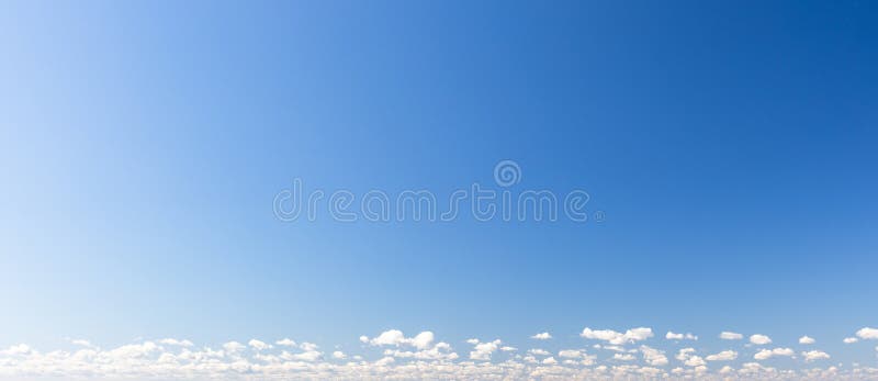 Clear Blue Sky Small Scattered Clouds Offering Serene Stock Photos ...