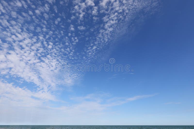 Clear Blue Sky after the Storm and the High White Clouds Stock Image ...