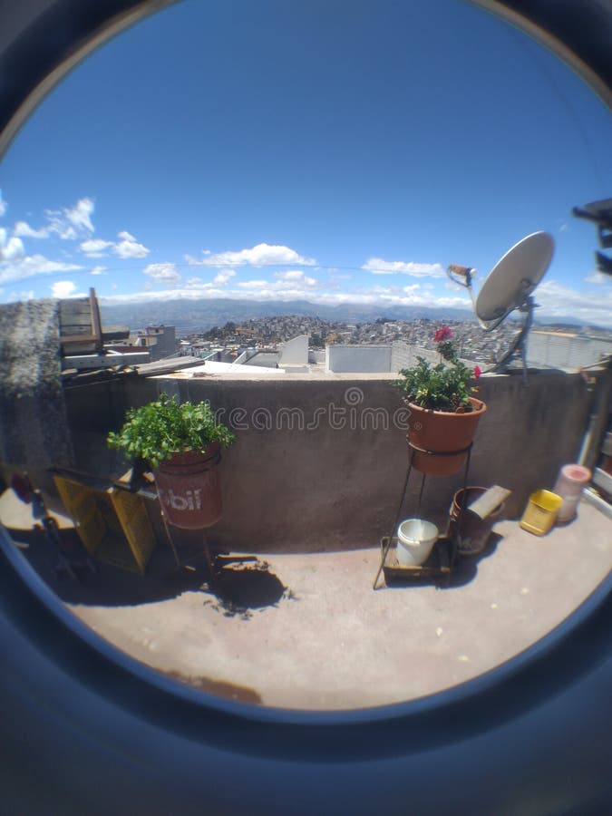 Clear Blue Sky, Sun Summer Ecuador, Quite Clouds. Stock Image - Image ...