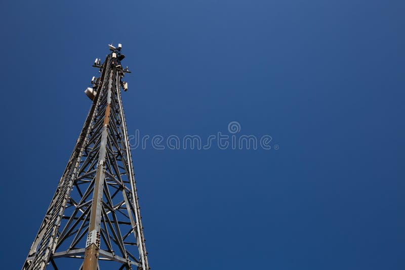 Mast of the Cellular Network Stock Photo - Image of blue, clear: 197617372