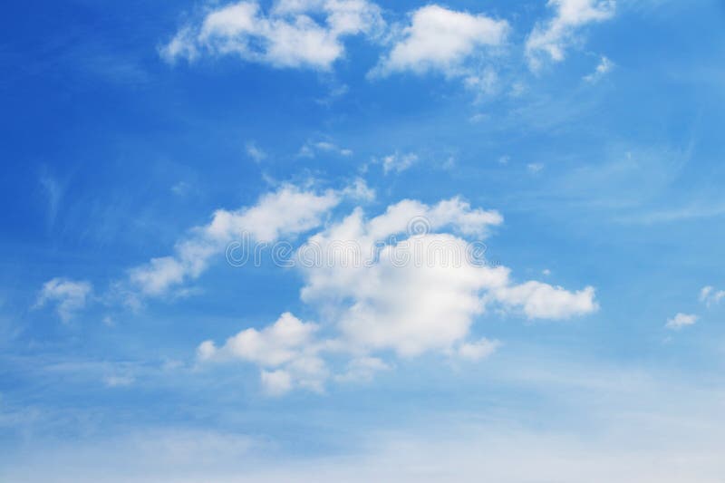 Clear Blue Sky with White Clouds on a Sunny Day Stock Image - Image of ...