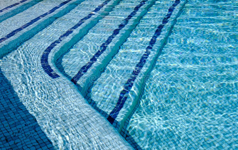 Clear Blue Water in the Pool. Part of the Pool Closeup View Stock Photo ...