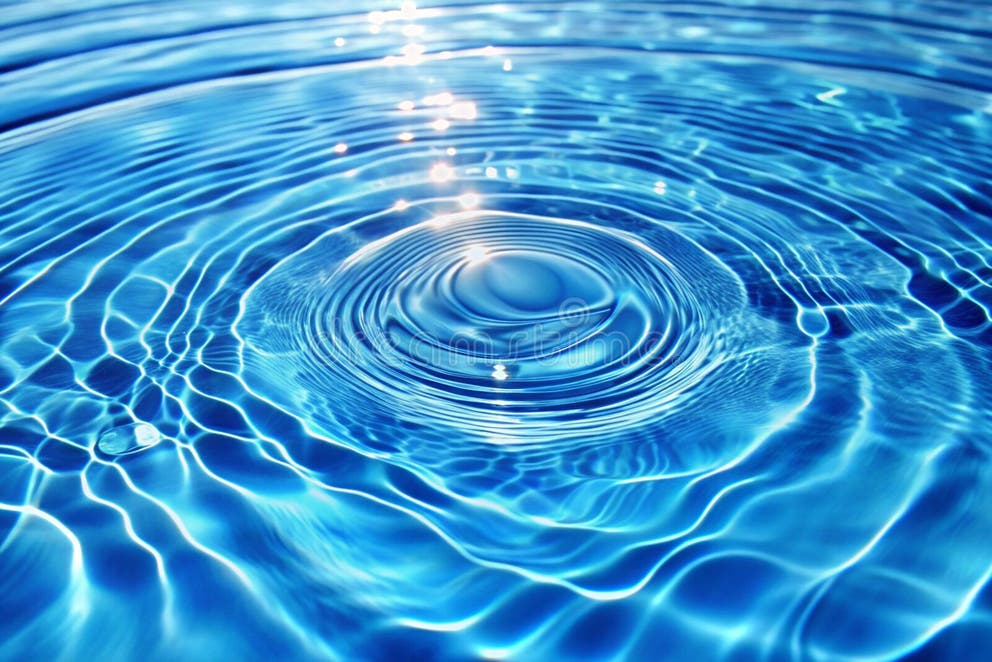 Clear Blue Water Ripple Surface Texture Stock Illustration ...