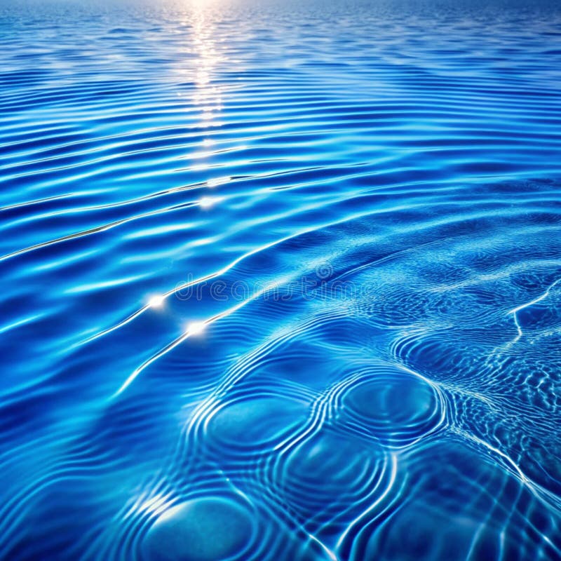 Clear Blue Water Ripple Surface Texture Background Stock Illustration ...