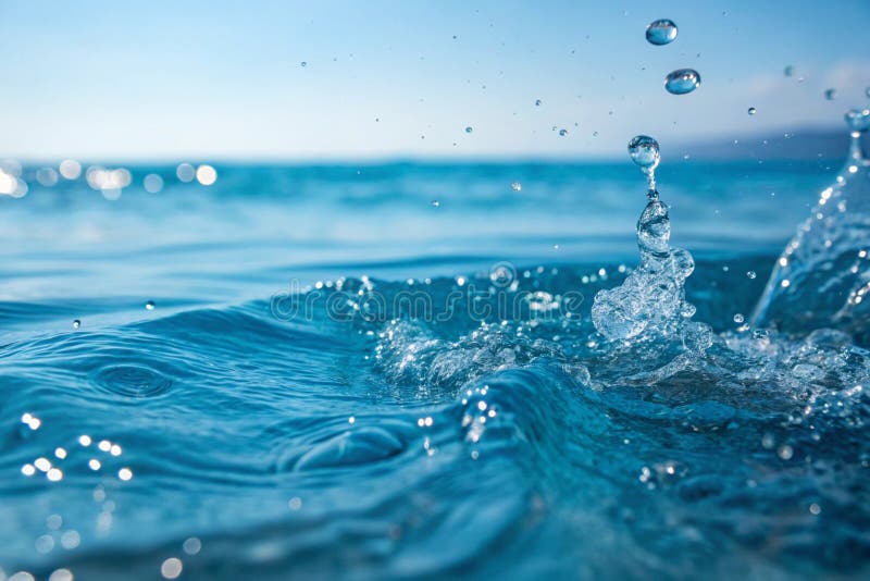 Clear Blue Water with Ripples, Creating a Calming Texture Stock Photo ...