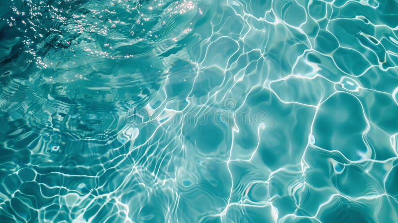 Clear Blue Water Ripples in Swimming Pool on Sunny Day Stock ...