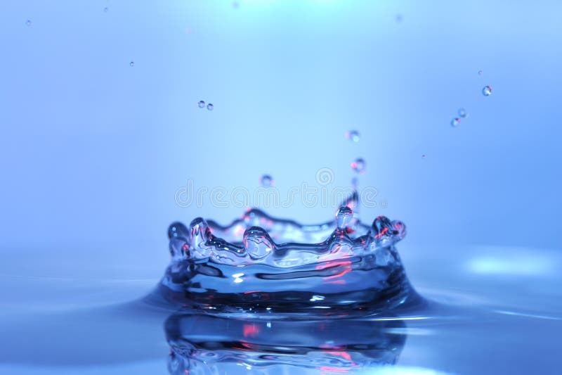 Clear Blue Water Splash Macro Stock Photo - Image of drops, hygiene ...