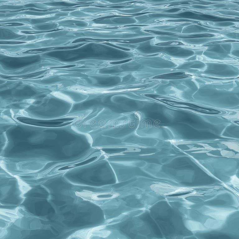 Clear Blue Water Surface with Sunlight Reflections Creating Ripple ...